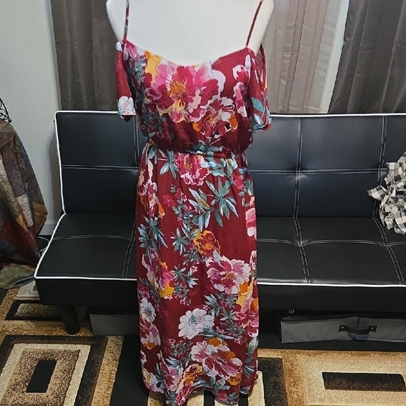 Robert Louis | Dresses | Robert Louis Red Floral Maxi Dress | Poshmark